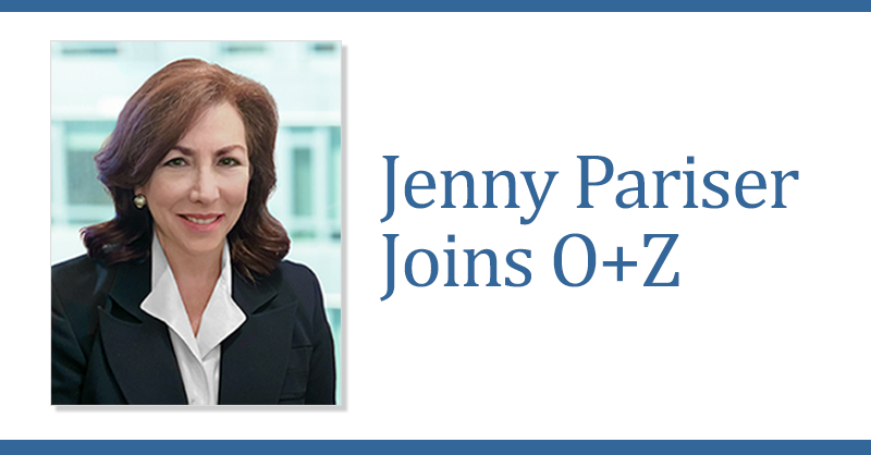 Jenny Pariser Joins O+Z